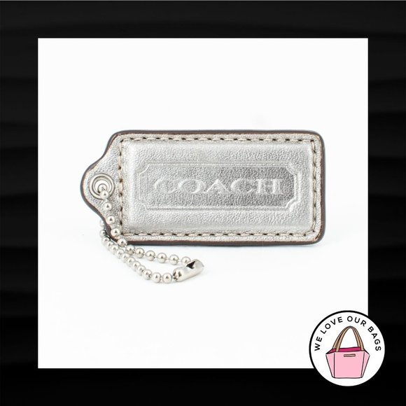 Coach | Accessories | 225 Medium Coach Metallic Silver Leather Key Fob ...